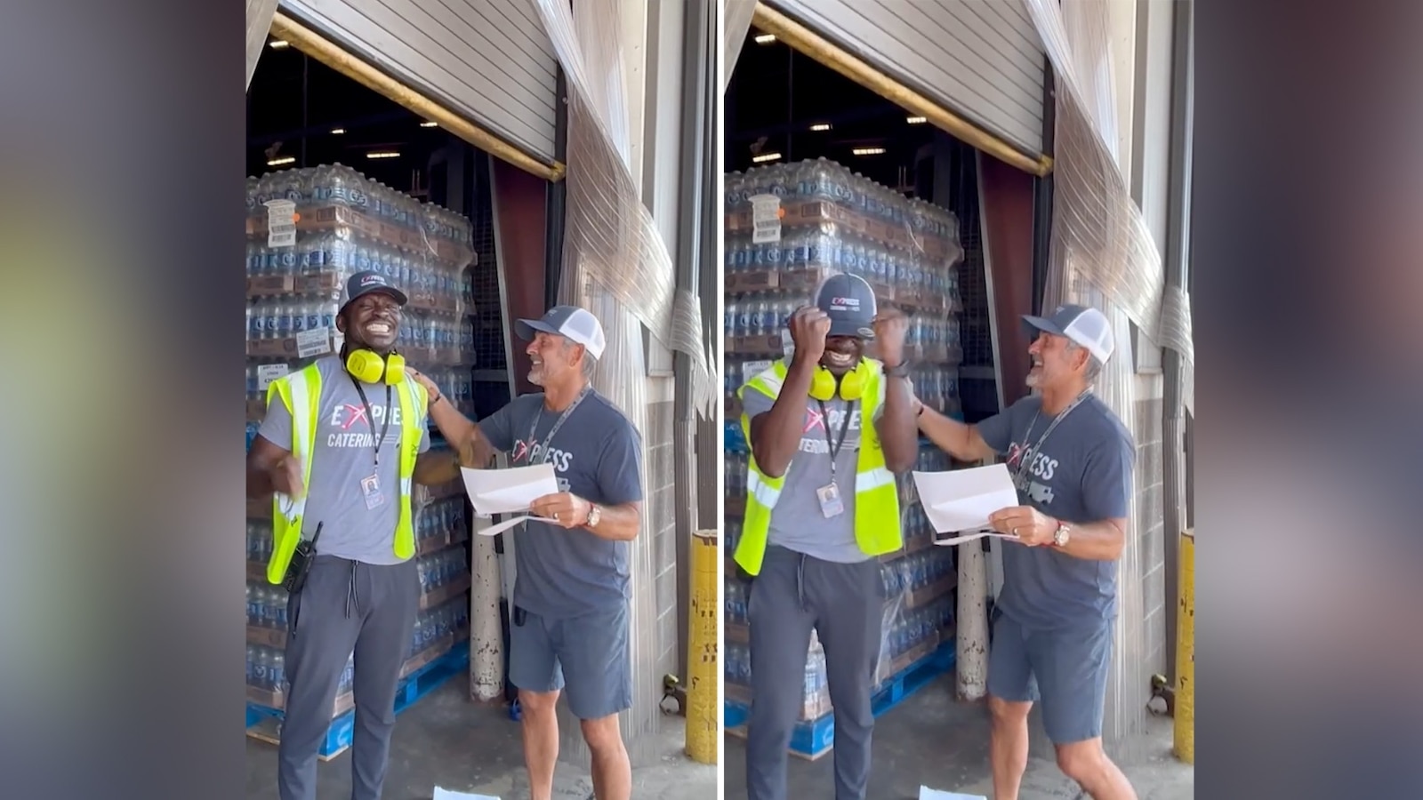 Employee shares emotional celebration with boss after asylum request ...