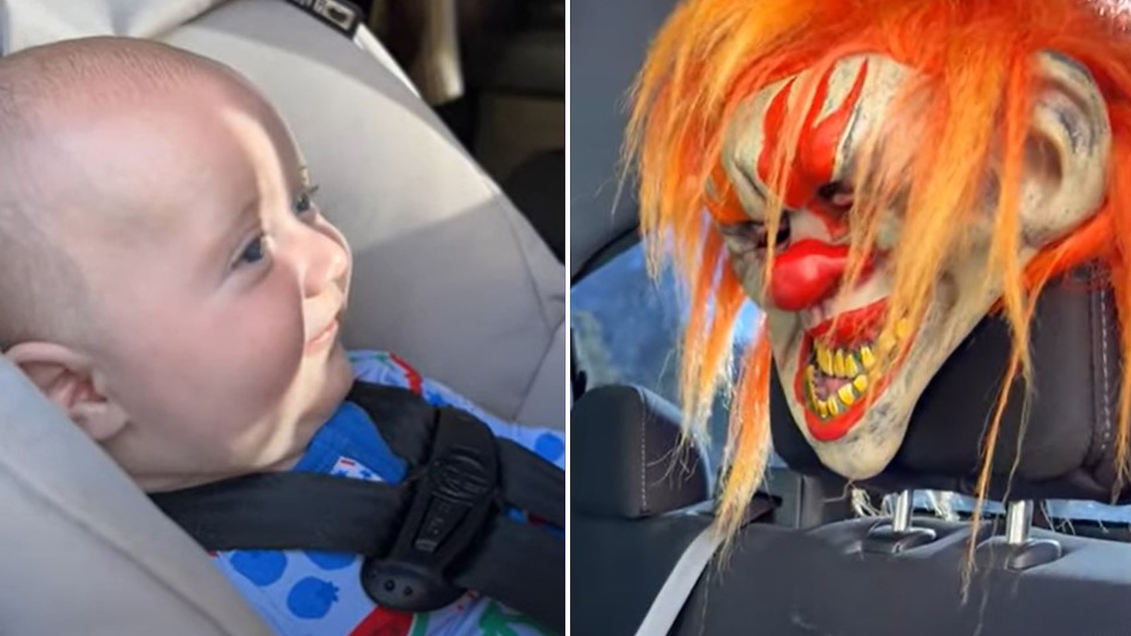 Baby completely undaunted by scary-looking Halloween mask - ABC News