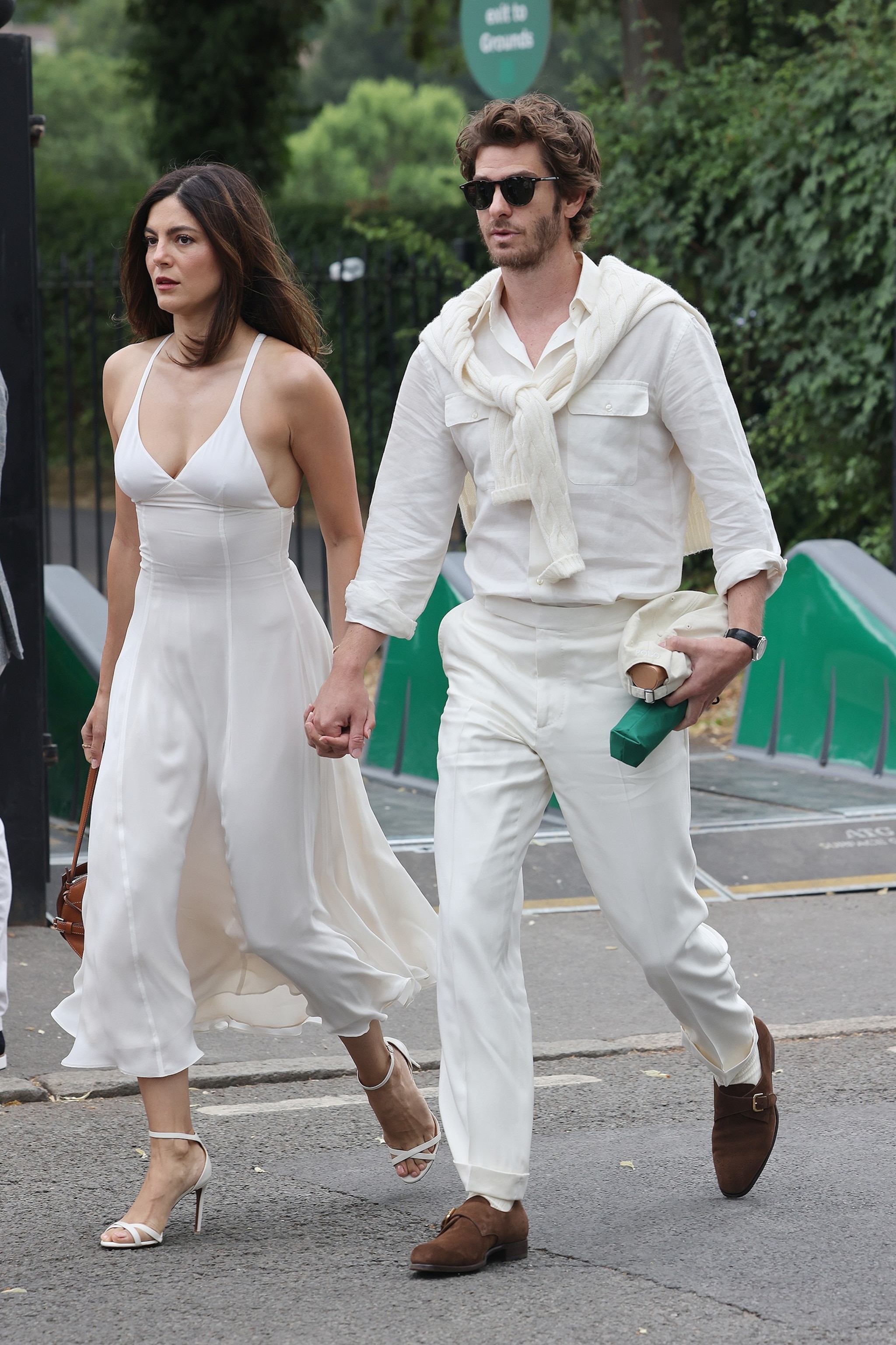 Monica Barbaro and Andrew Garfield share moment at Wimbledon in ...