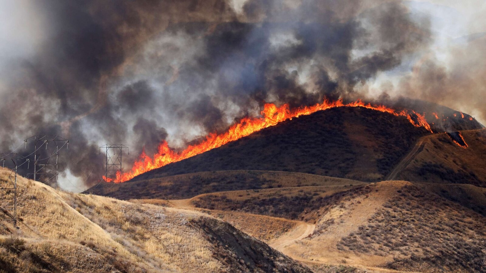Raging Route Fire injures 7 firefighters, prompts evacuation orders in ...