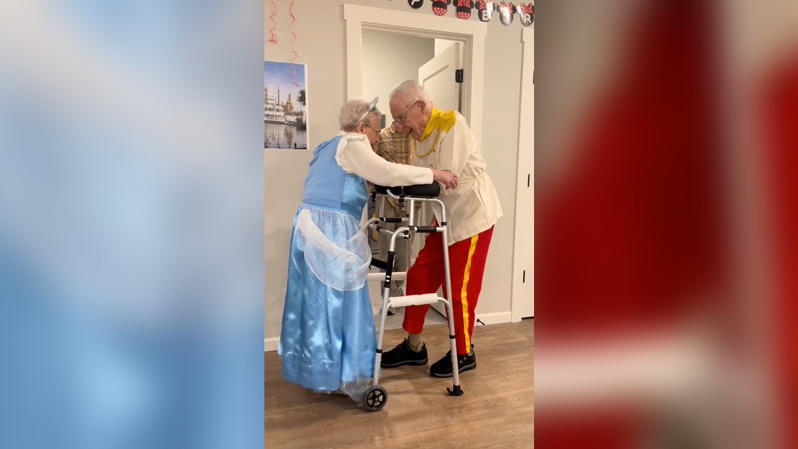 Great-grandfather buys walker to dance with wife on her 100th birthday ...