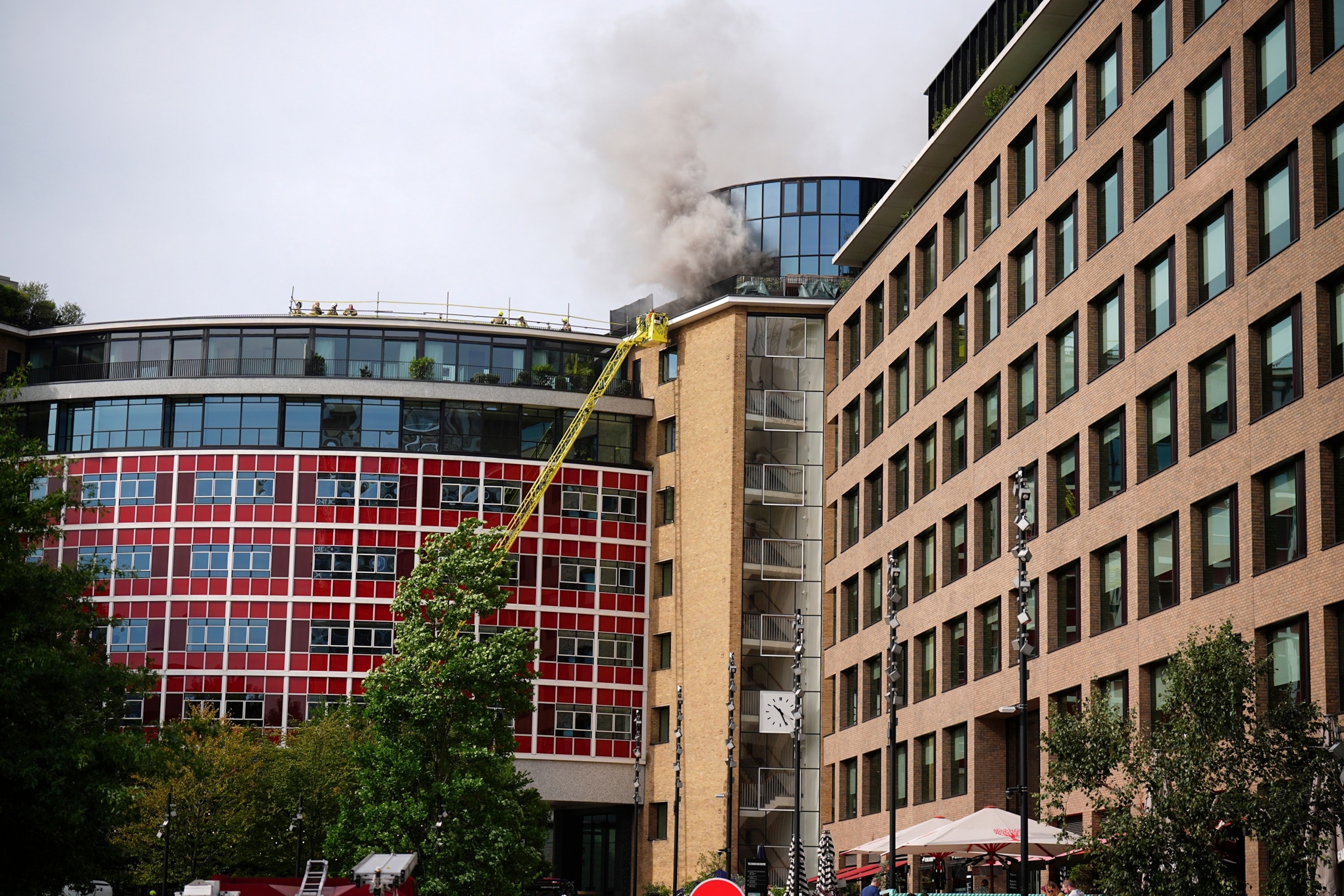 100 firefighters battle blaze at BBC's former headquarters in London ...