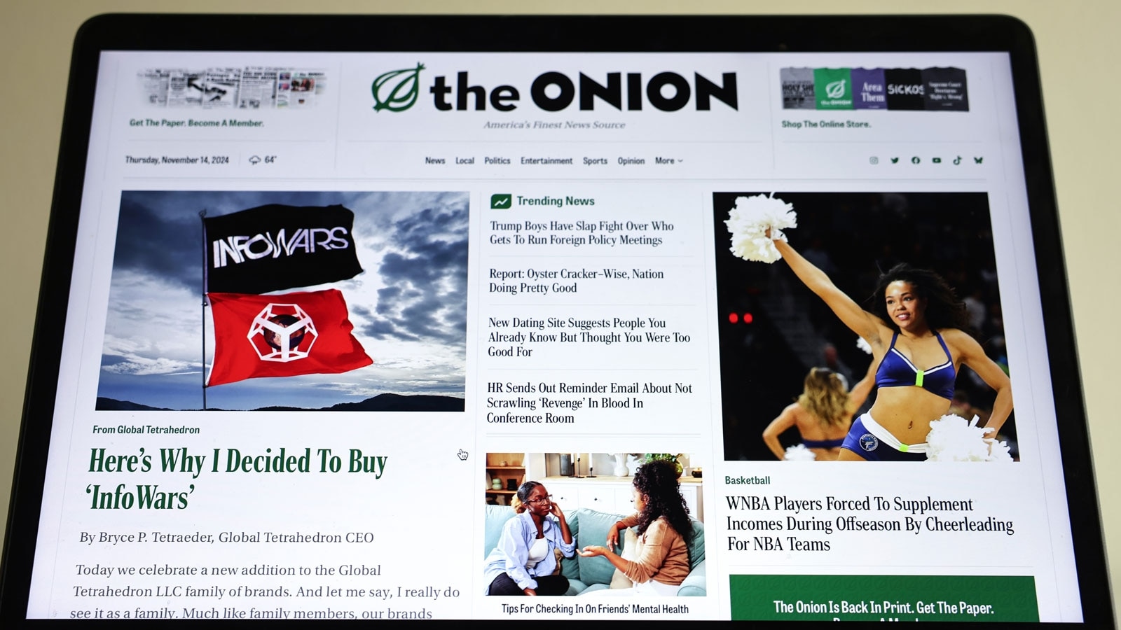 Onion CEO discusses Infowars purchase and plans for site's future - ABC ...