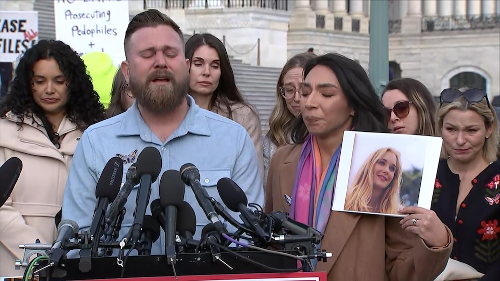 Video Sky Roberts, brother of Virginia Giuffre, speaks before vote to ...