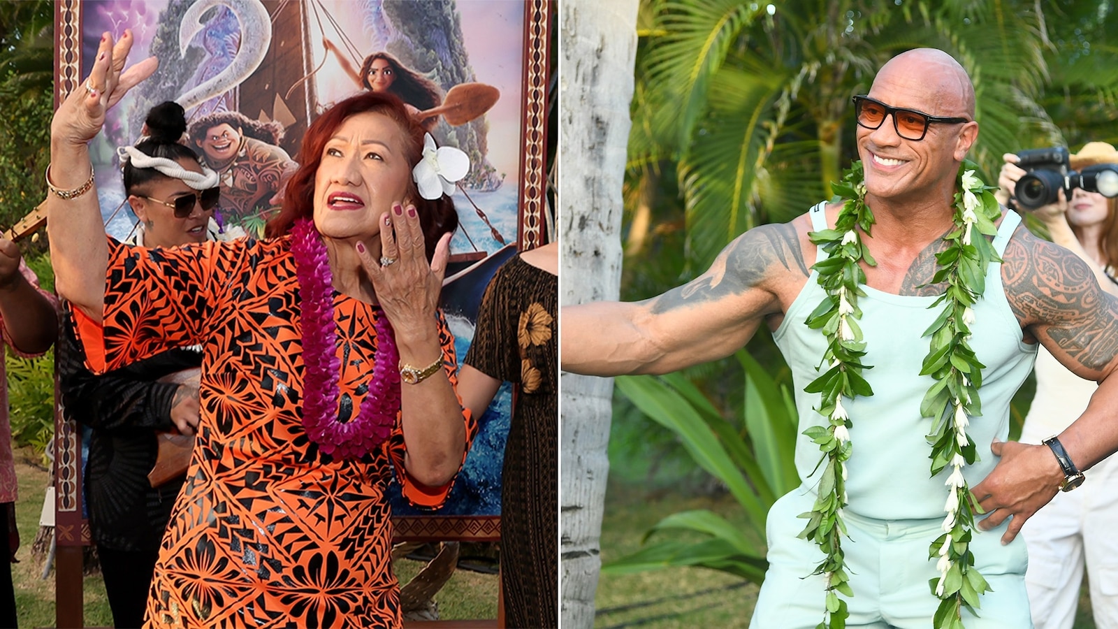 Dwayne Johnson dances with mom Ata at 'Moana 2' world premiere: Watch ...
