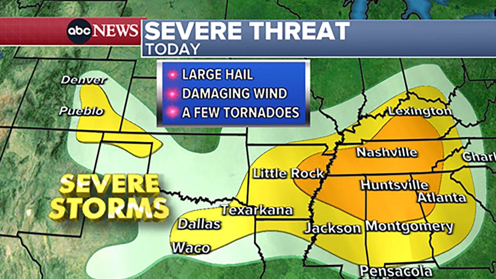 Severe storm threat for over 40 million Americans from Colorado to ...