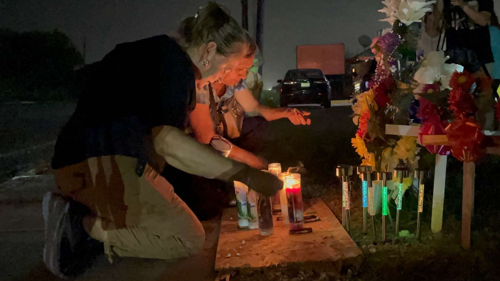Makeshift altar marks Brownsville spot where migrants were struck by ...