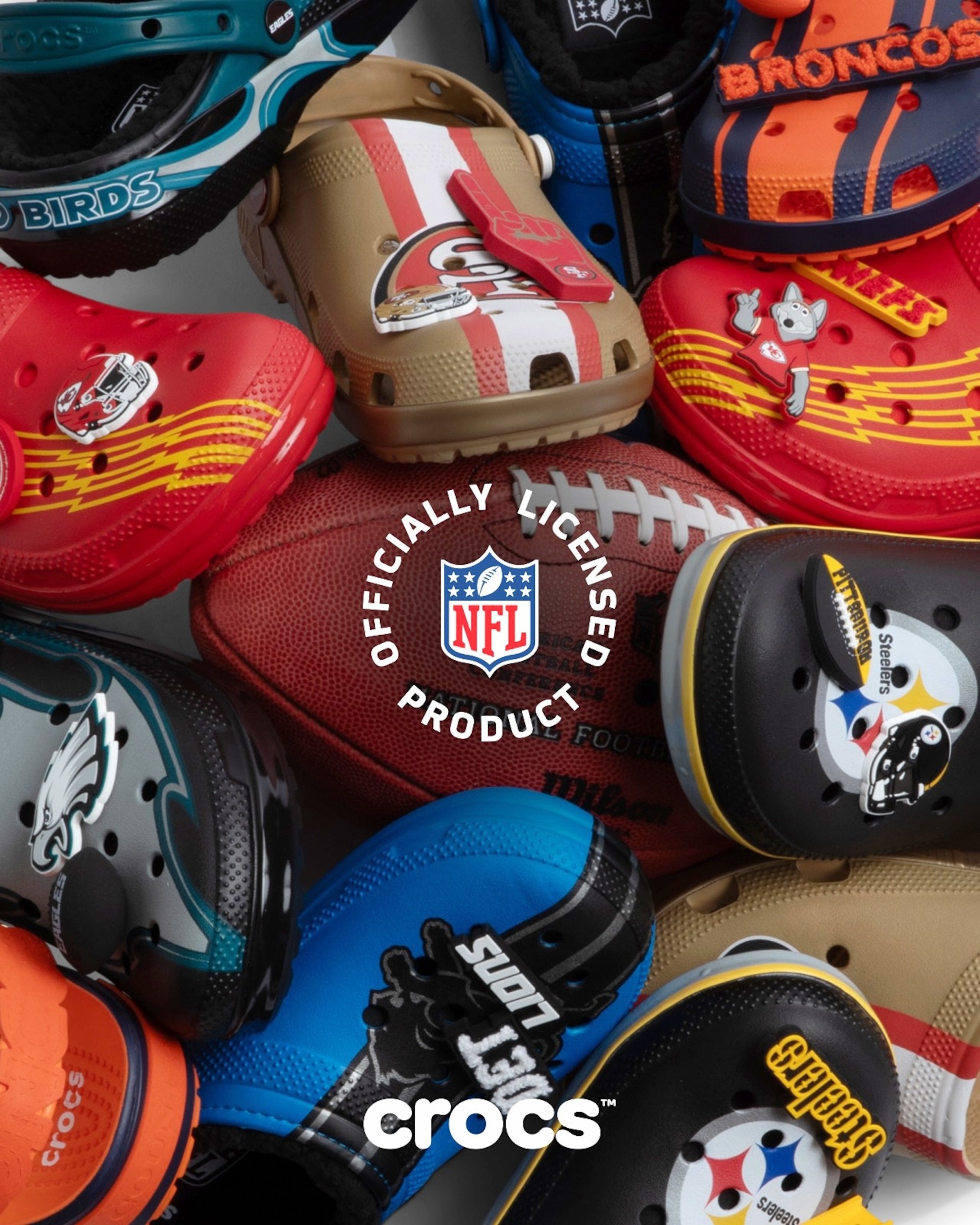 NFL and Crocs launch 1st-ever collaboration with team-inspired footwear ...
