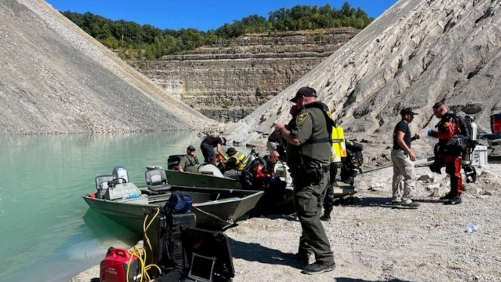 Dump truck driver plummets hundreds of feet into quarry pit when ...