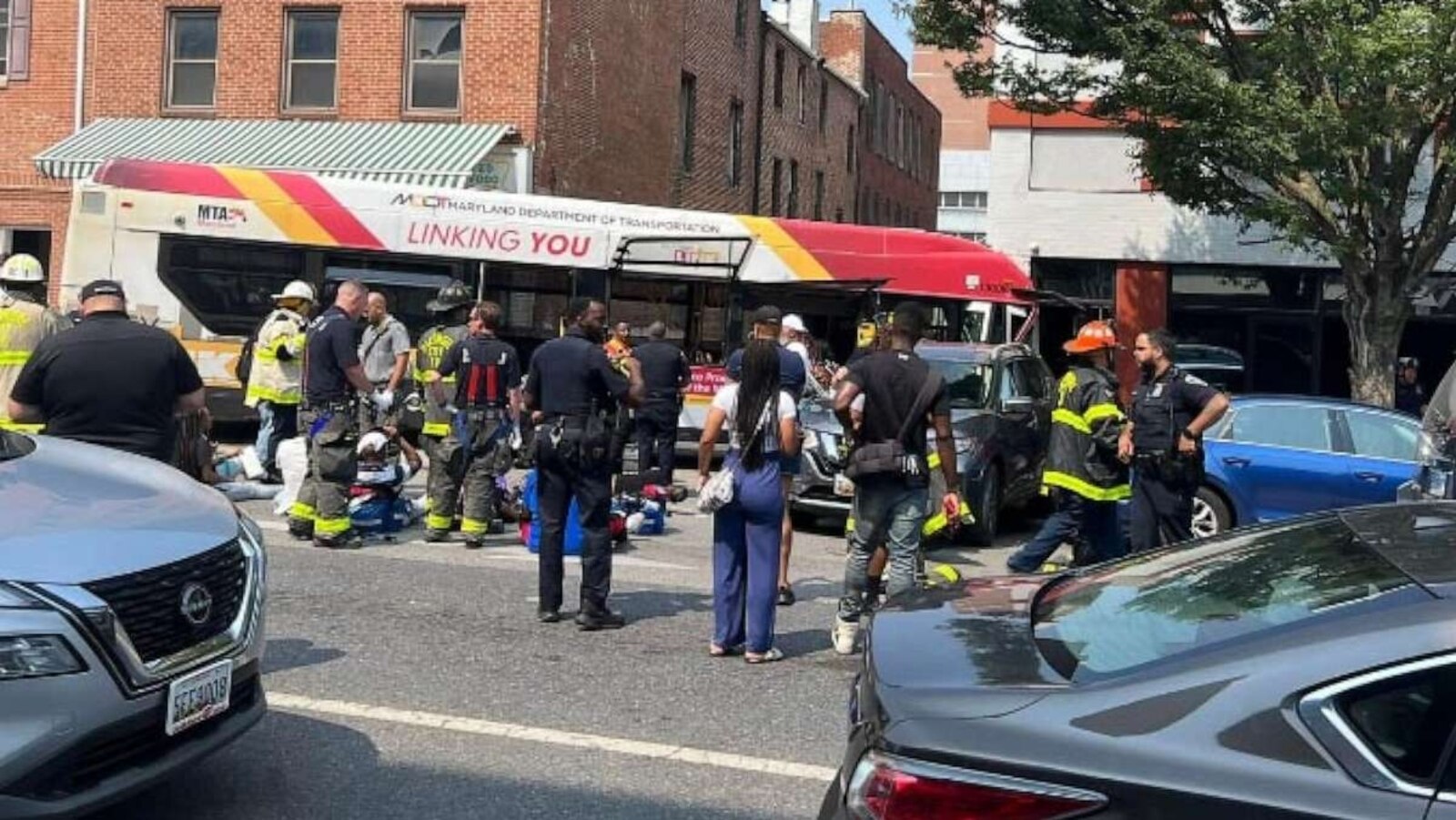 More than dozen people injured in crash involving Baltimore bus, 2 ...