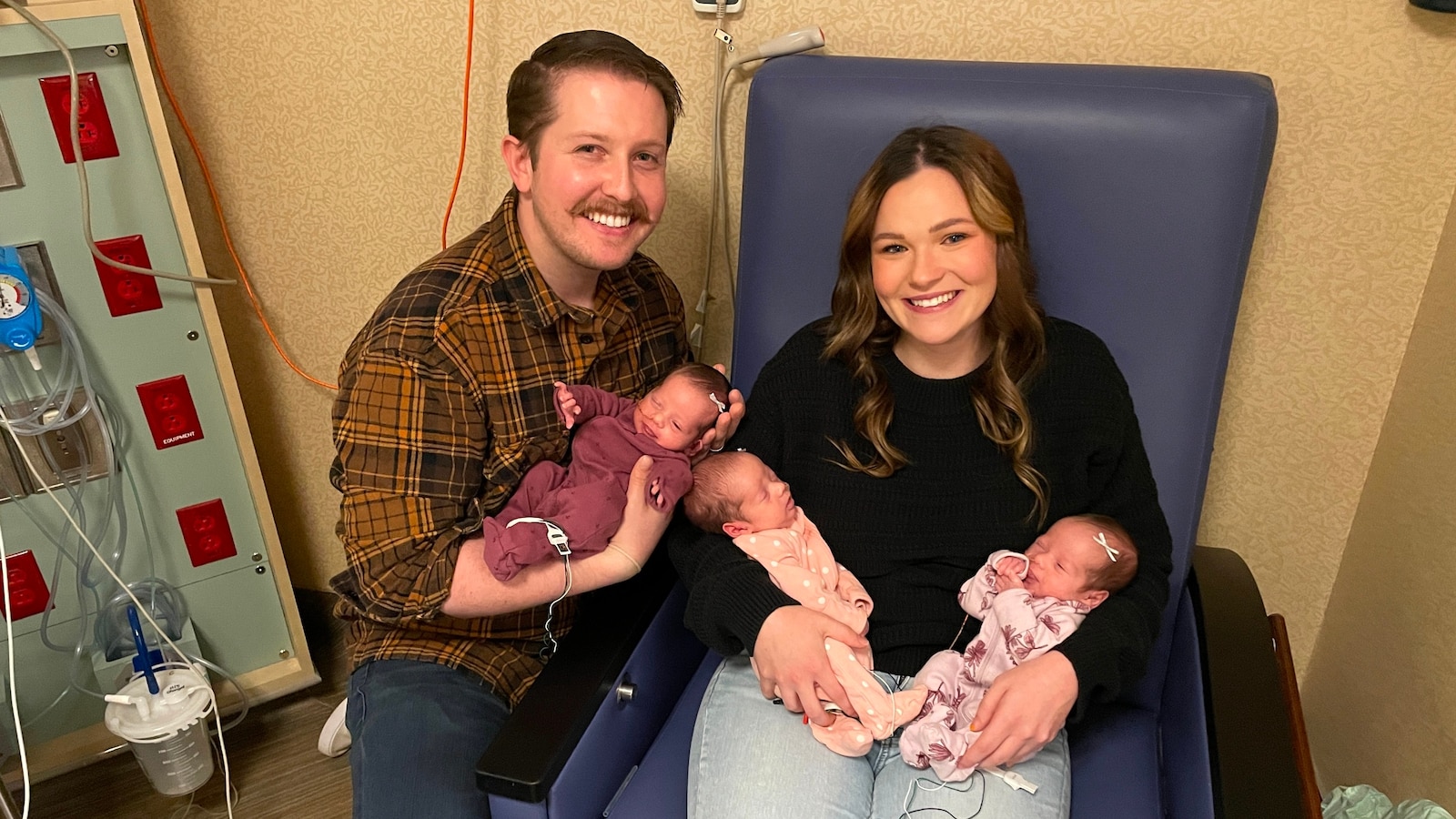 Rare set of newborn triplets go home from hospital just in time for ...