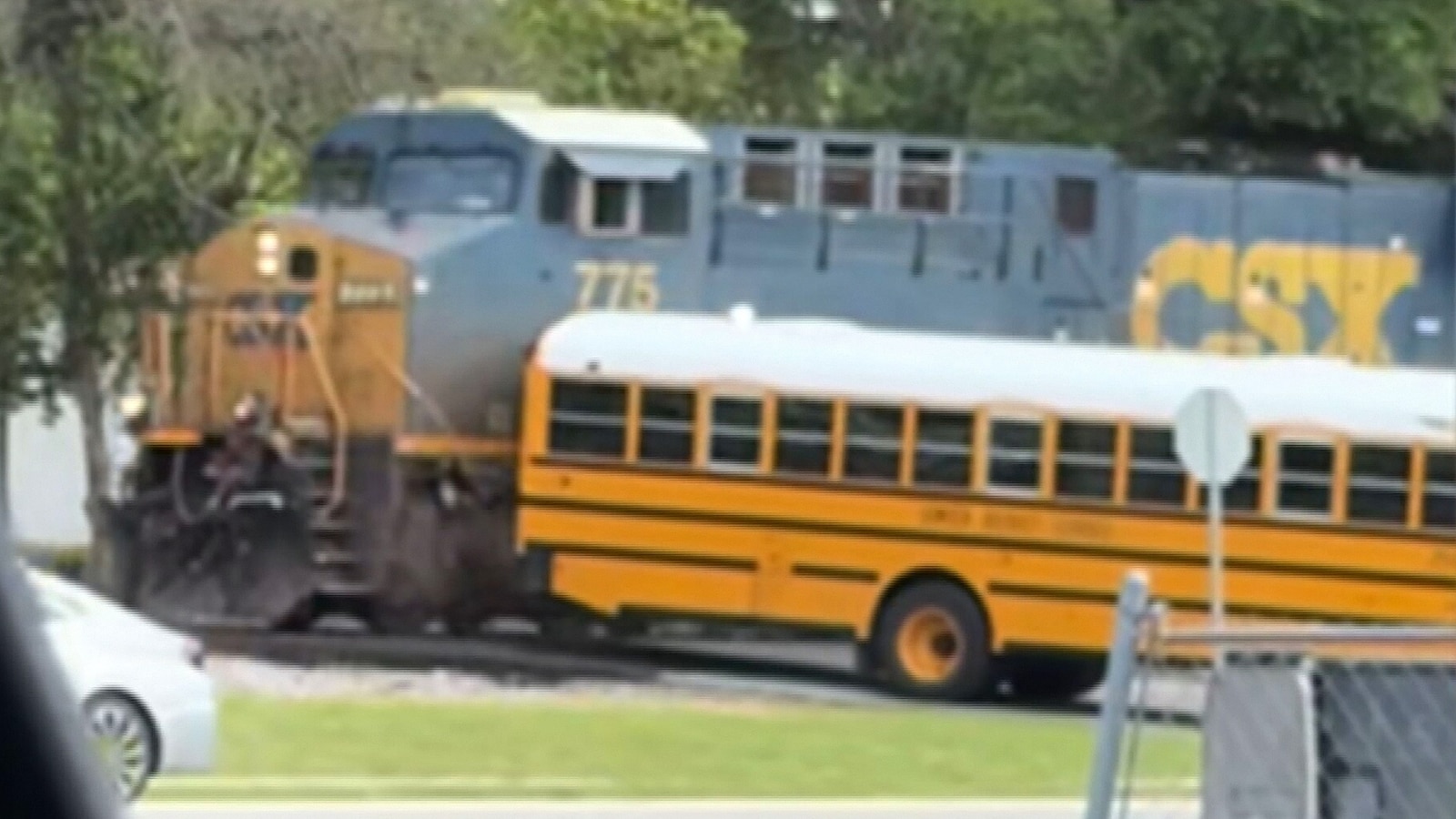 Student speaks out after train clips school bus in incident caught on ...