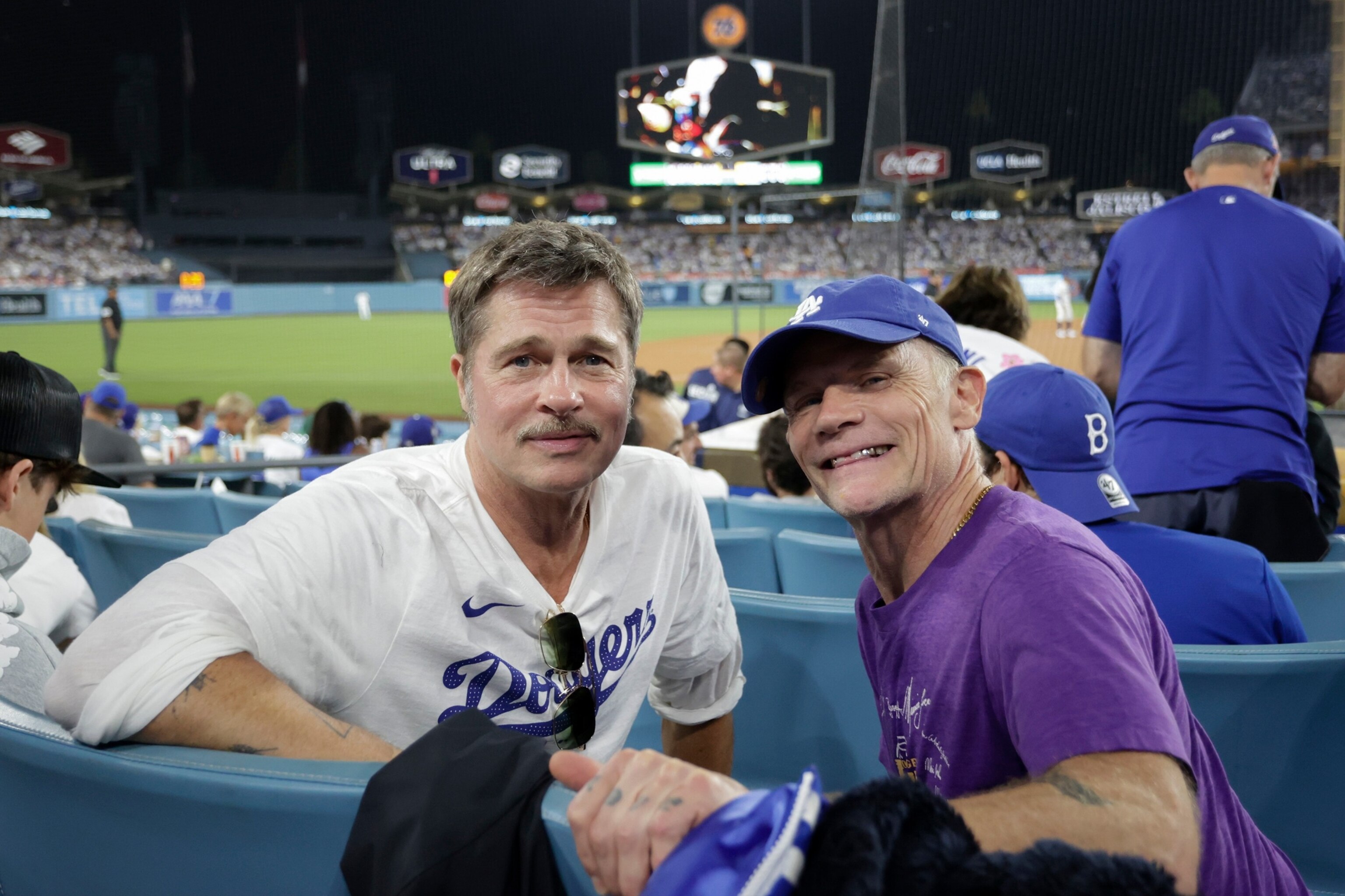 Prince Harry and Meghan, Brad Pitt, more cheer on Dodgers at World ...