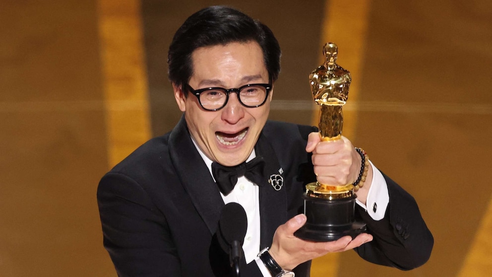 Best supporting actor Ke Huy Quan describes surreal celebration with ...
