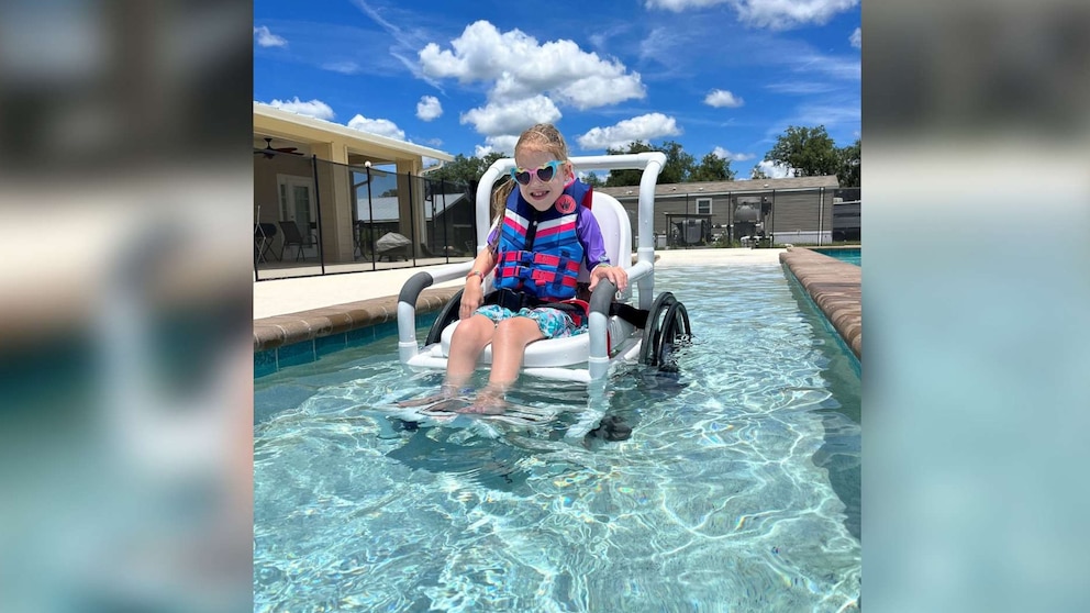 Mom shares video of daughter enjoying wheelchair-accessible pool - ABC News
