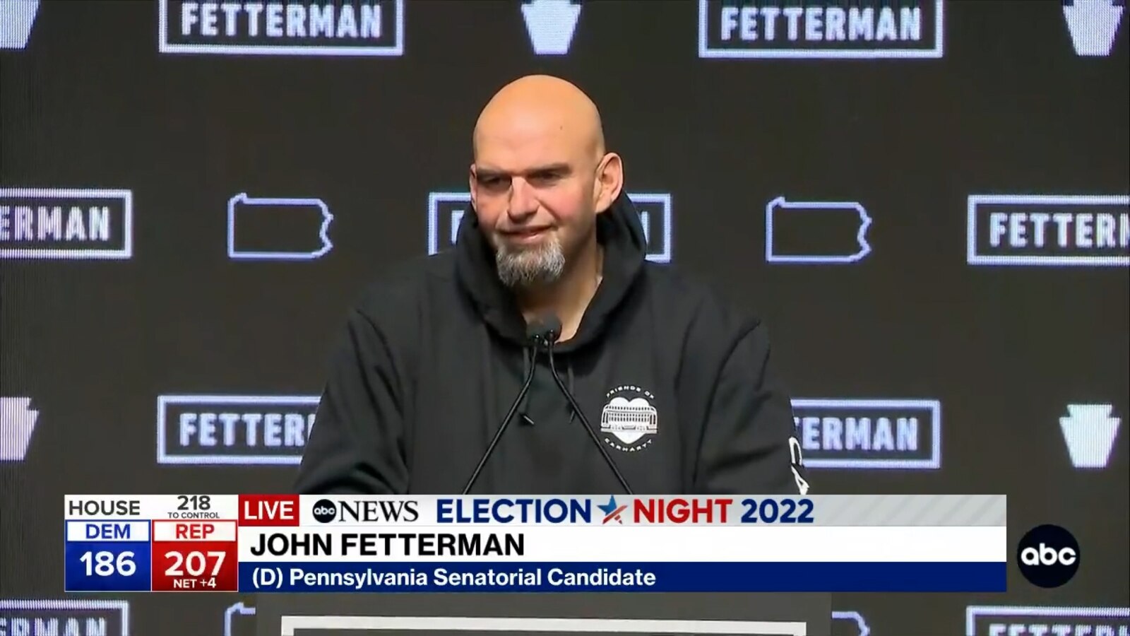 Fetterman delivers victory speech after projected Democratic Senate win ...