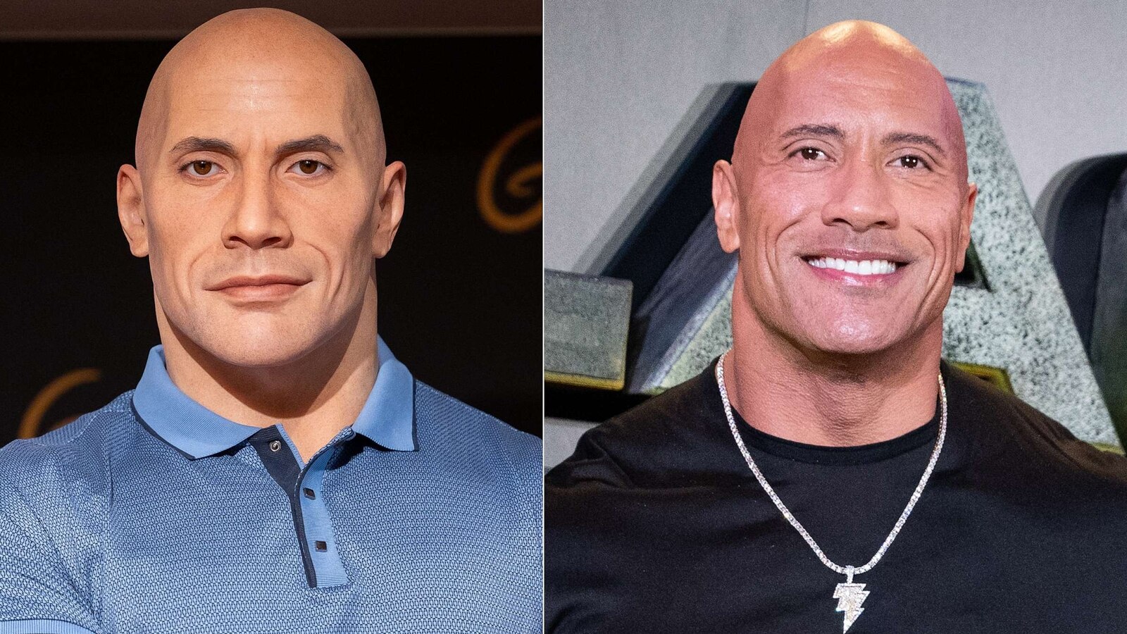 Dwayne Johnson says museum needs to fix his wax figure's skin color ...