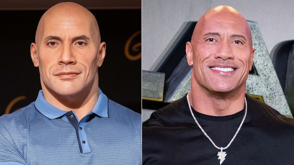Dwayne Johnson says museum needs to fix his wax figure's skin color ...