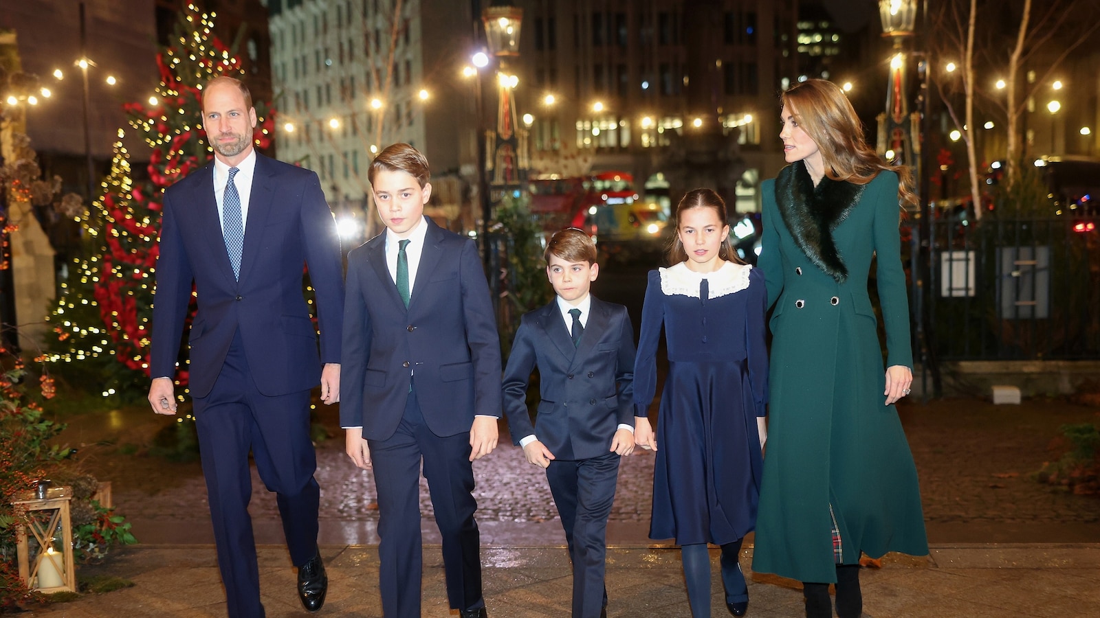 Kate Middleton joined by Prince William and kids at annual Christmas ...