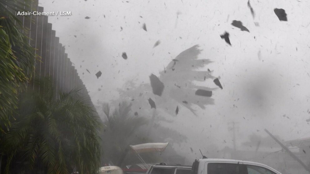 Flying Debris Hurricane