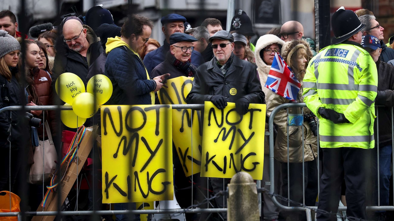 'Not My King' signs greet King Charles as campaigners call for end to ...