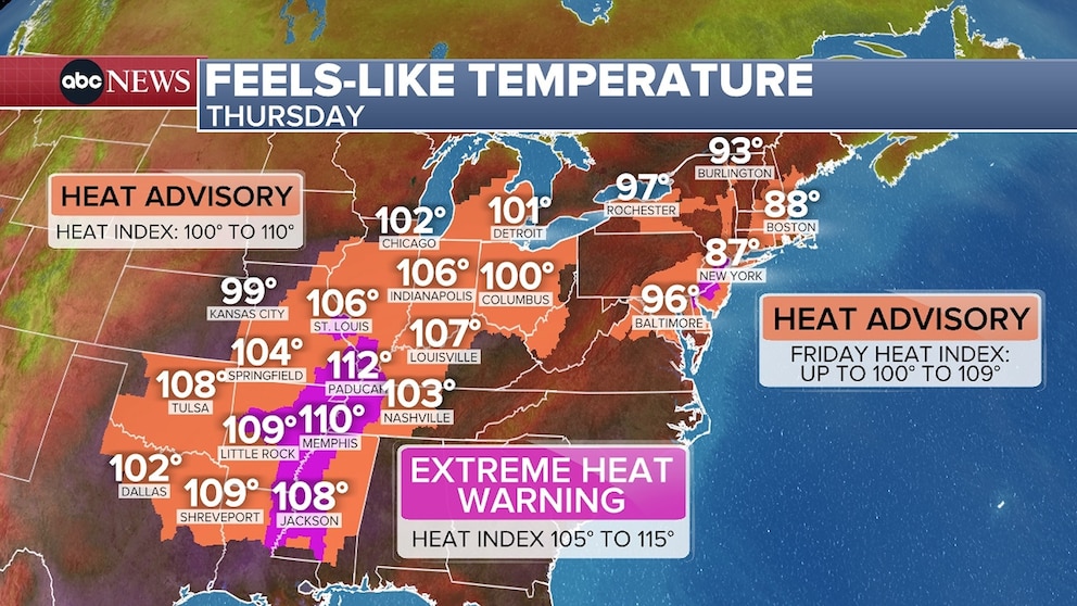 130 million people on alert as hot, sticky weather expected from Texas ...