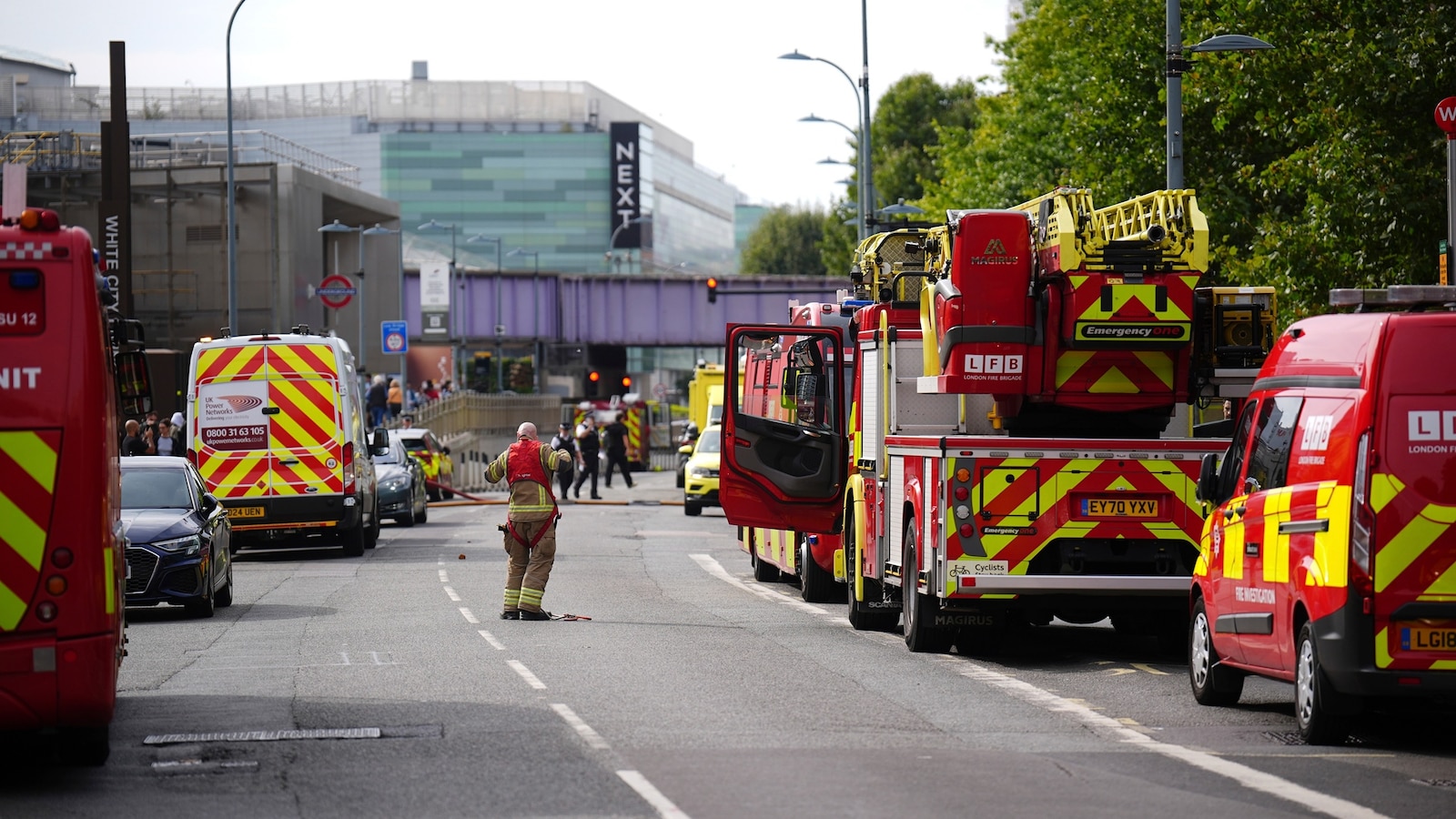 100 firefighters battle blaze at BBC's former headquarters in London ...