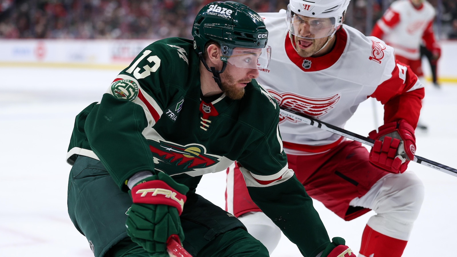 Kaprizov scores second goal of game in OT to lift Wild past Red Wings ...