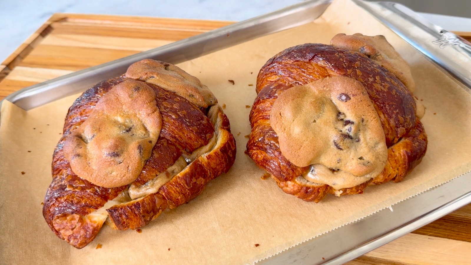 New viral crookie food trend is a croissant filled with chocolate chip ...