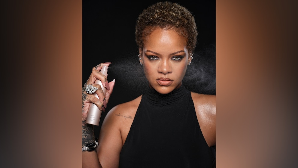 Rihanna shows off natural curls in new Fenty Beauty ad - Good Morning ...