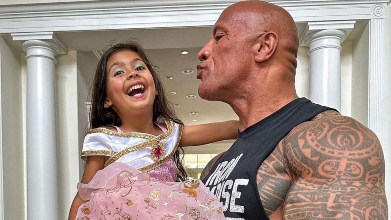 Dwayne Johnson celebrates daughter Tiana with princess-themed party ...