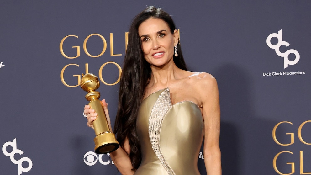 Demi Moore delivers powerful speech while accepting 1st Golden Globe ...