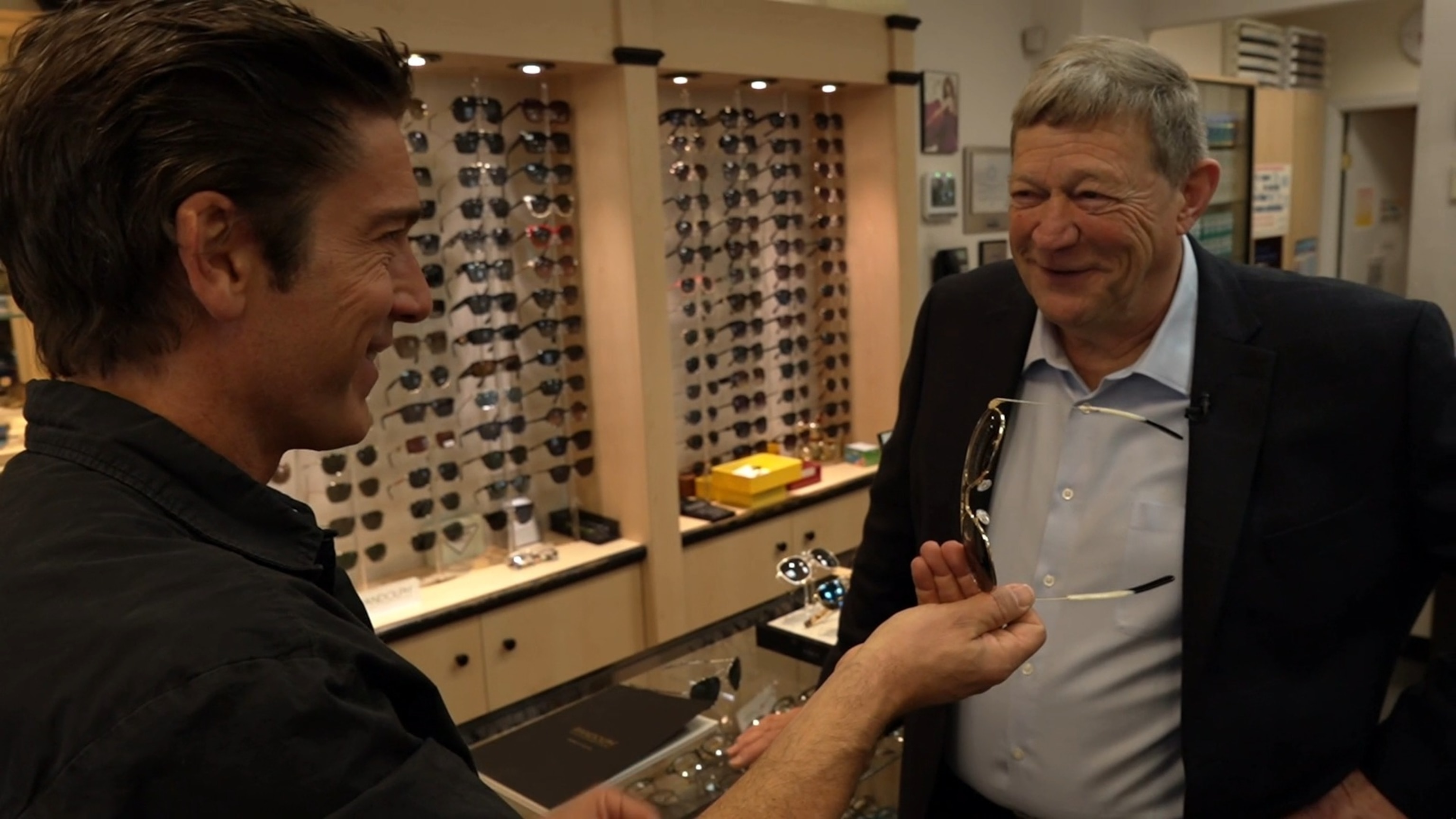 Made in America: David Muir models Randolph Engineering shades US ...