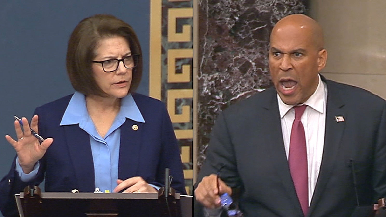 Democrats spar on Senate floor: Booker goes up against Cortez Masto ...