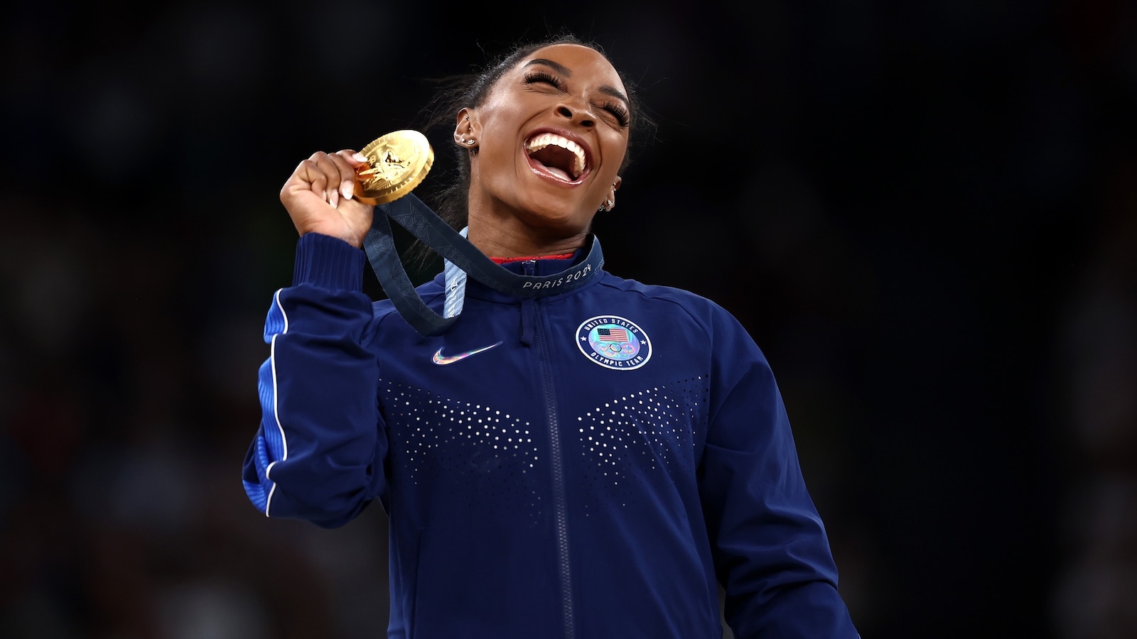 Simone Biles wins vault for 3rd gold of Paris Games - ABC News