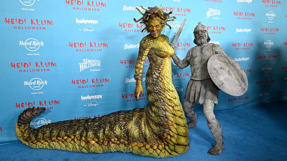Heidi Klum transforms into Medusa for her 24th annual Halloween bash ...