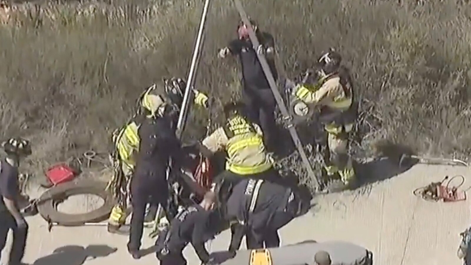 Woman rescued from storm drain through manhole days after she was ...