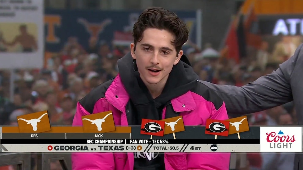 Timothée Chalamet impresses fans, broadcasters with 'College GameDay ...