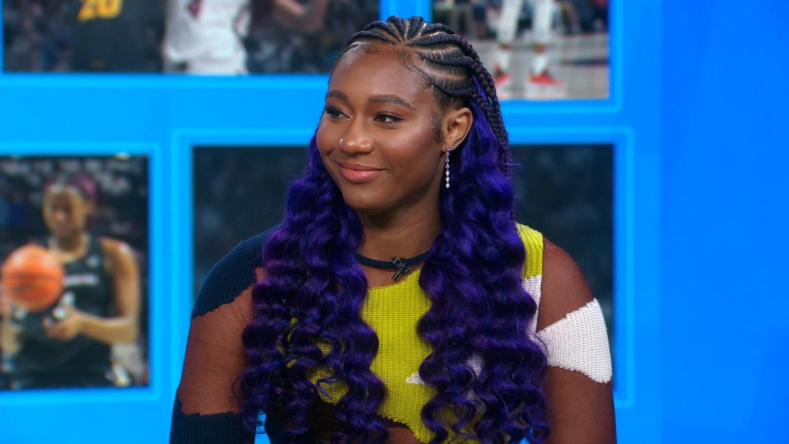 Aliyah Boston reacts to being 1st pick in WNBA draft - ABC News