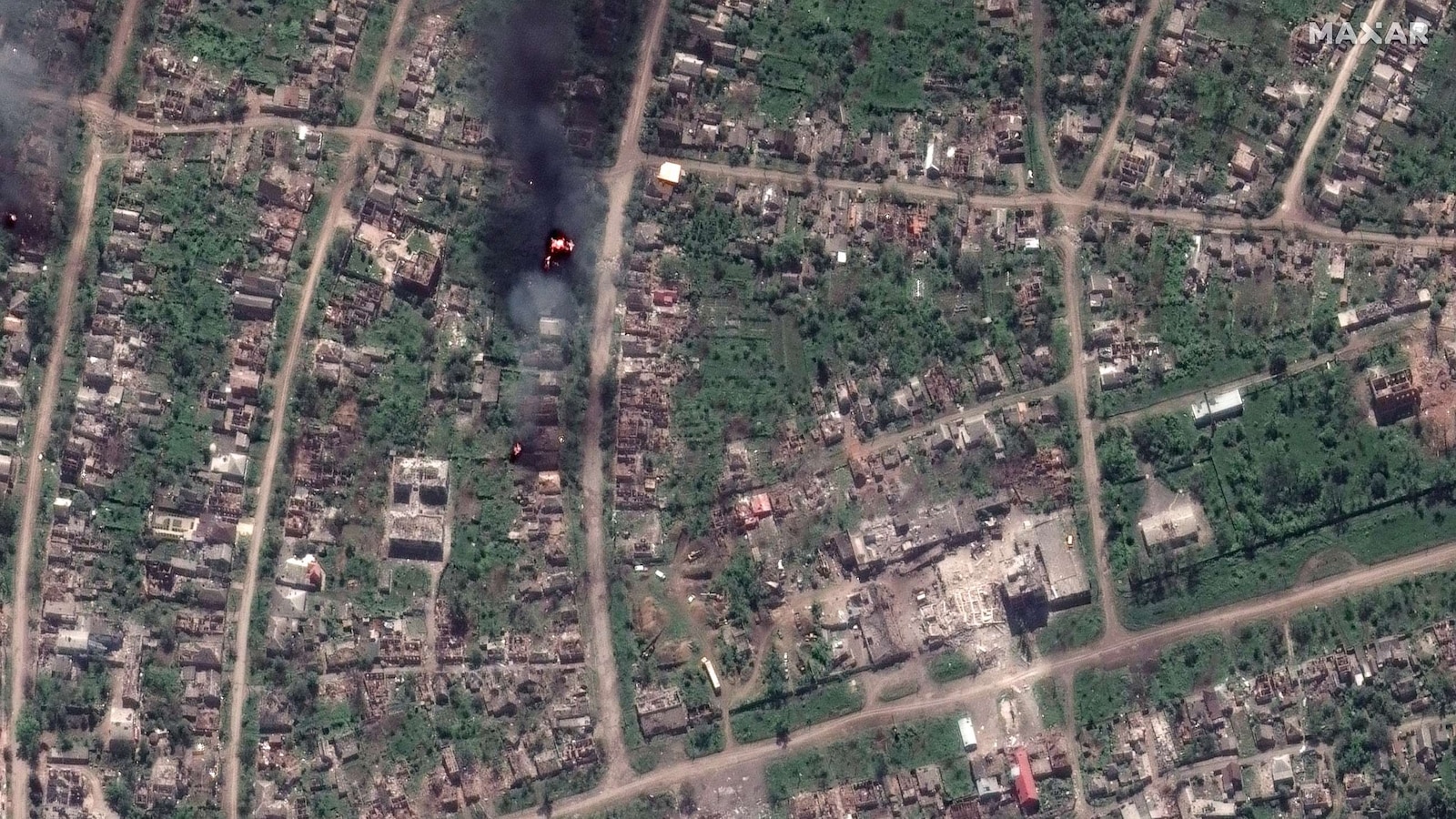 Satellite images show extensive destruction in Ukraine's embattled city ...
