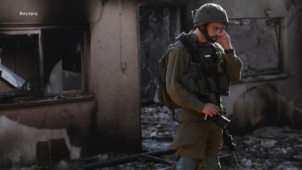 Video Family member of hostages held by Hamas found home burned down ...