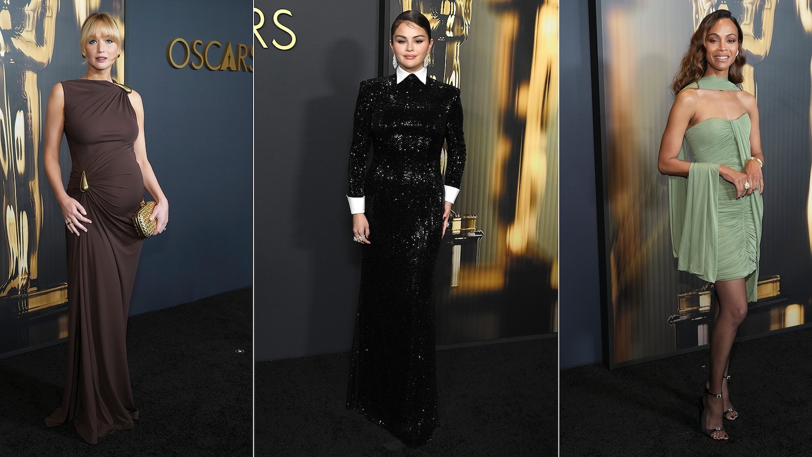 Governors Awards 2024 red carpet: See looks from Jennifer Lawrence, Selena Gomez, Zoe Saldana ...