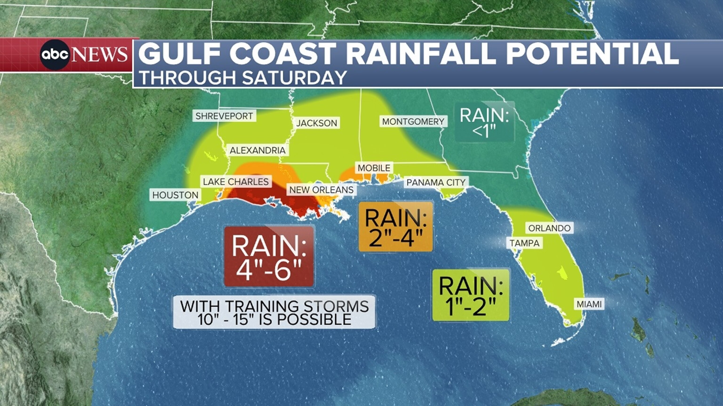 Louisiana, Mississippi brace for heavy rains, potentially dangerous flooding as tropical ...