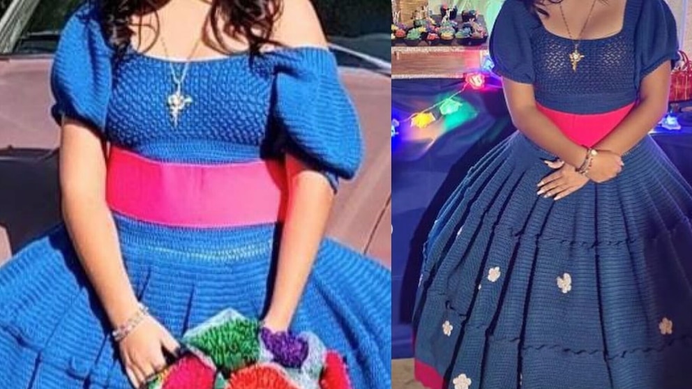 15-year-old designs and crochets her own quinceañera dress - Good ...