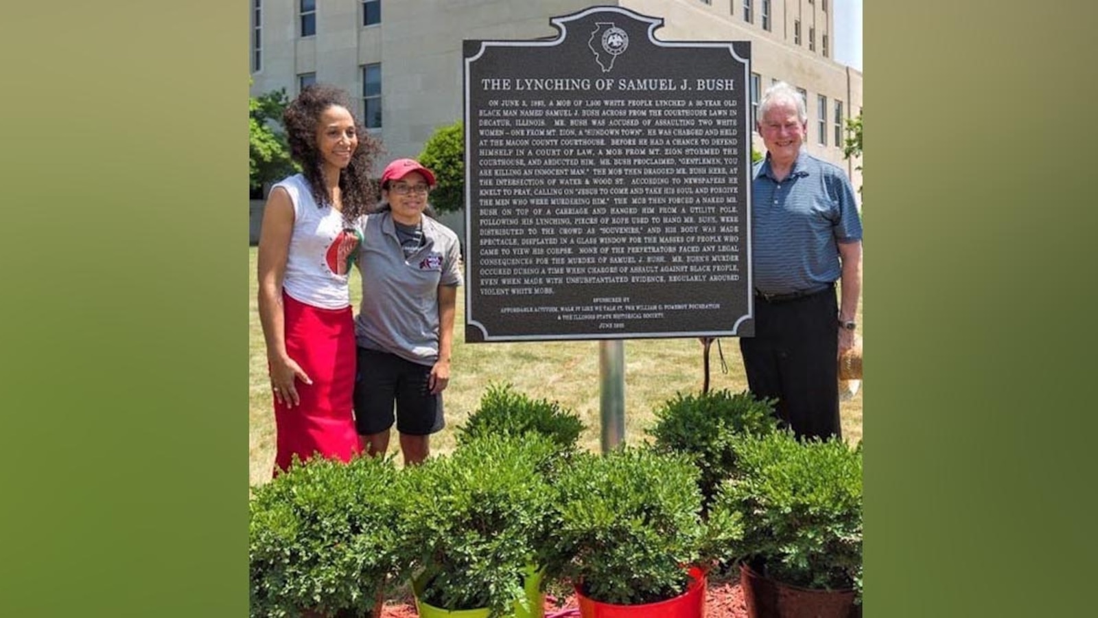 Memory of Samuel J. Bush, Black man lynched by mob, honored by family ...
