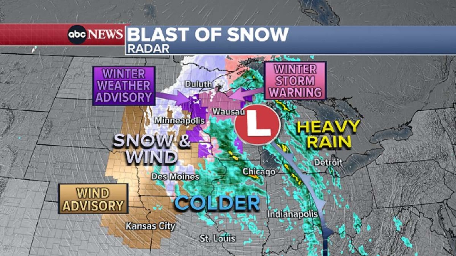 Parts of Upper Midwest bracing for heavy snow, strong winds - ABC News