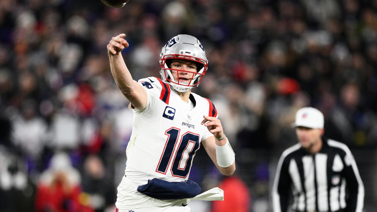 Drake Maye leads the Patriots to a 28-24 win over the Ravens that ...