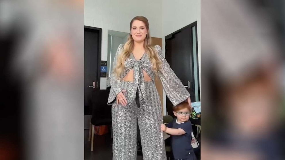 Meghan Trainor sings and dances to new song 'Mother' with son Riley ...