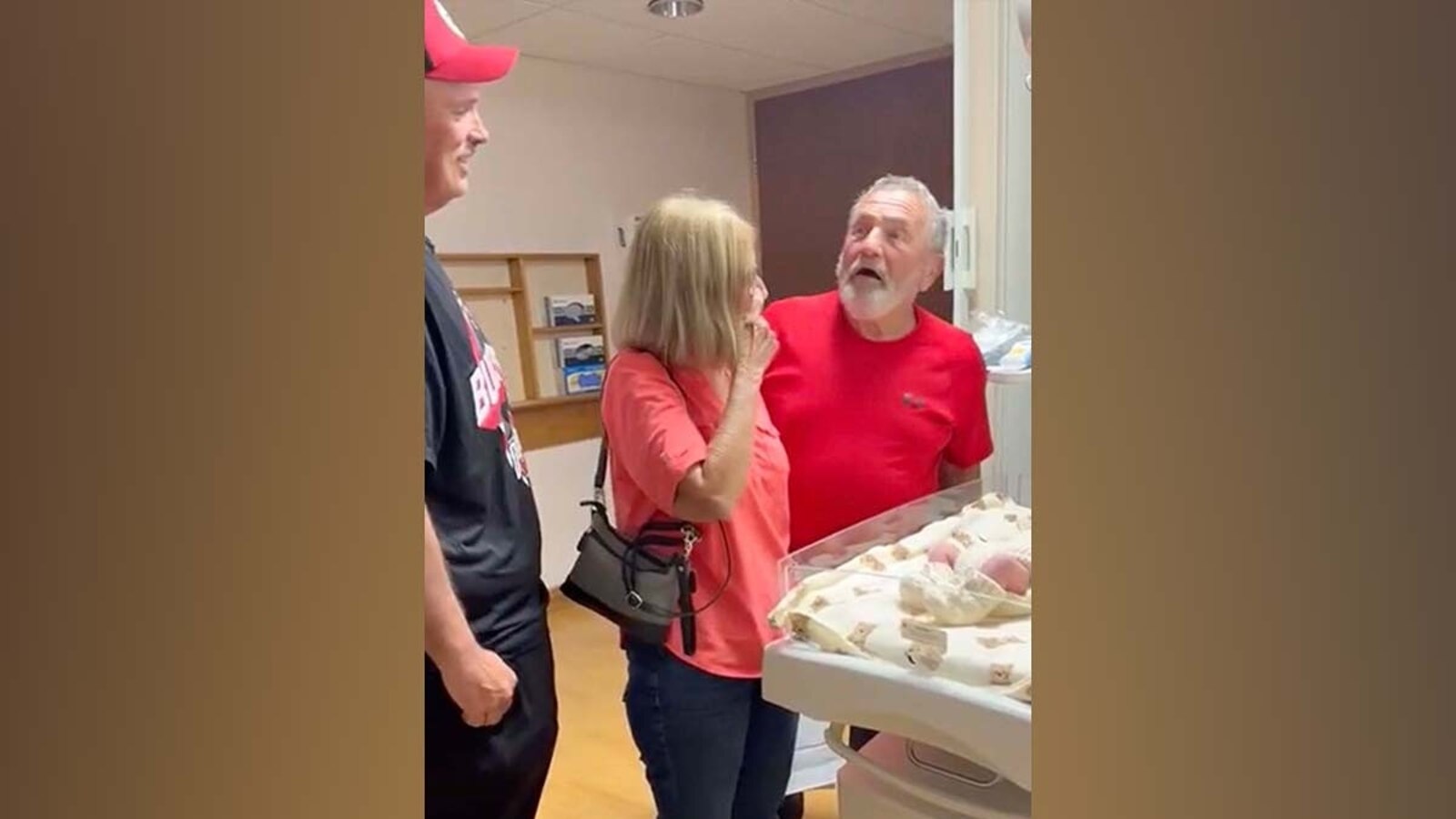 Man tears up after learning great-grandson is named after him - ABC News