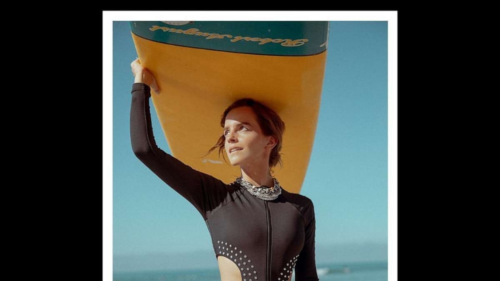 Emma Watson shows natural beauty as she surfs into summer in series of ...
